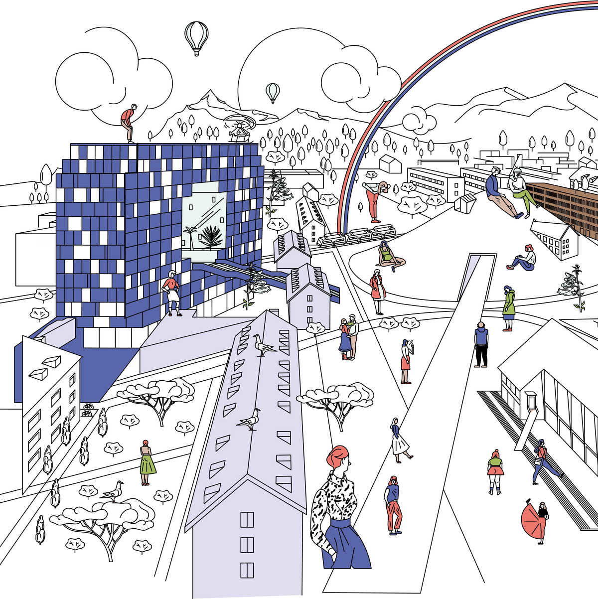 Skizzen der Stadt: Eva Revolver und New Franklin City - RVI